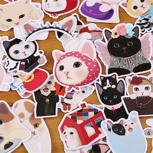Choo Choo Cat Cartoon Sticker Flakes - Etsy