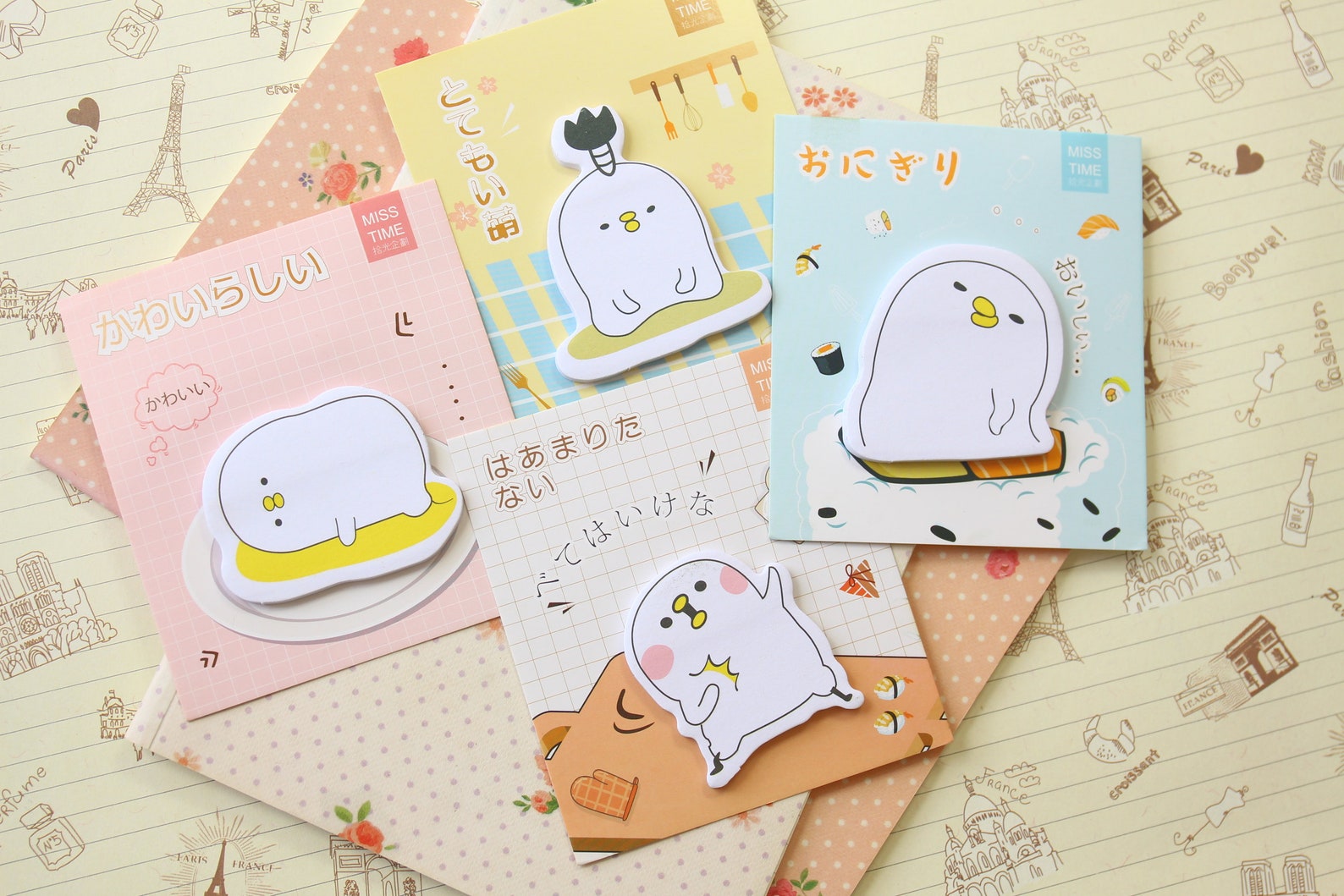 Miss Time Egg Blob Cartoon Shapes Sticky Notes | Etsy