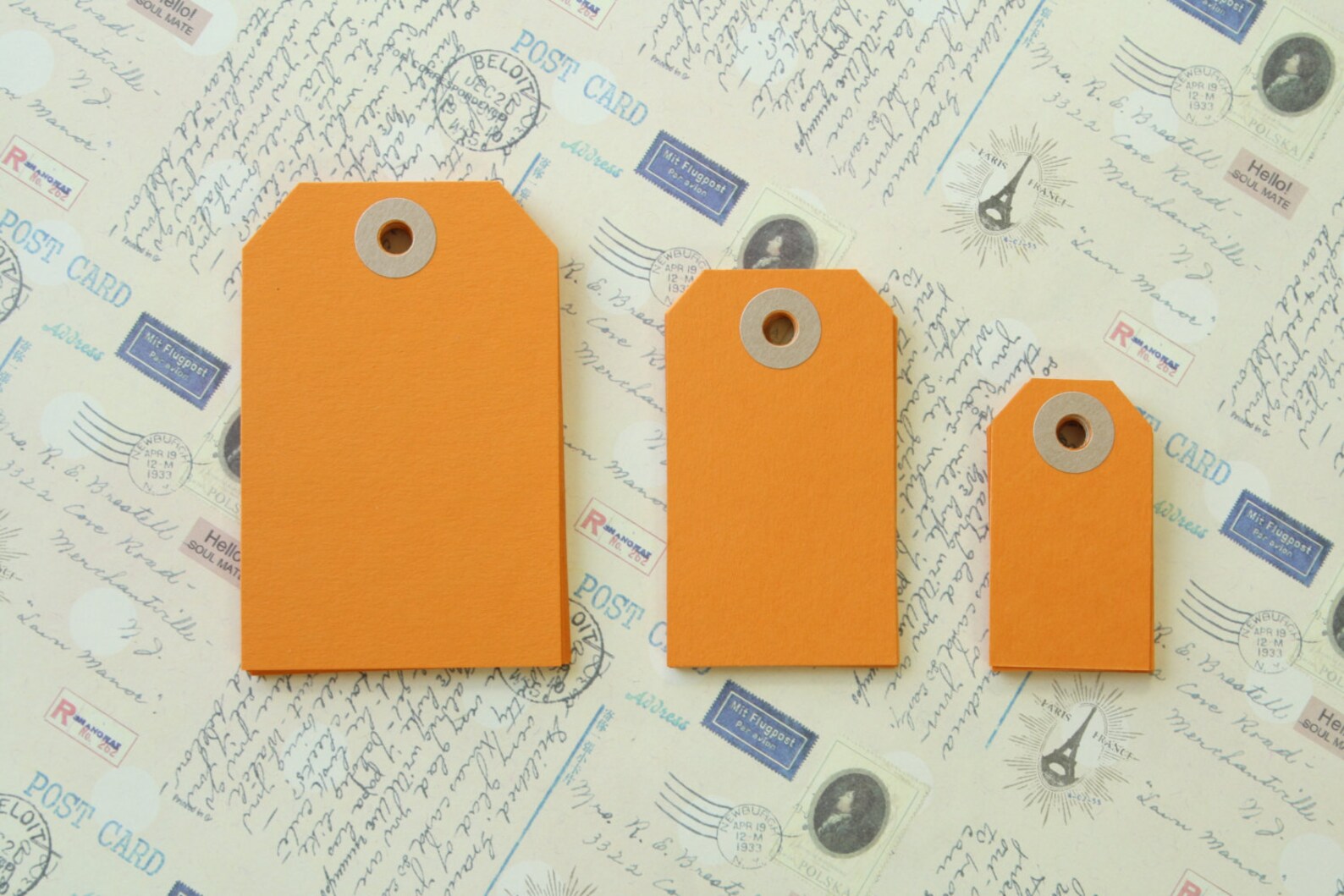 ORANGE Reinforced Luggage Tags - Etsy