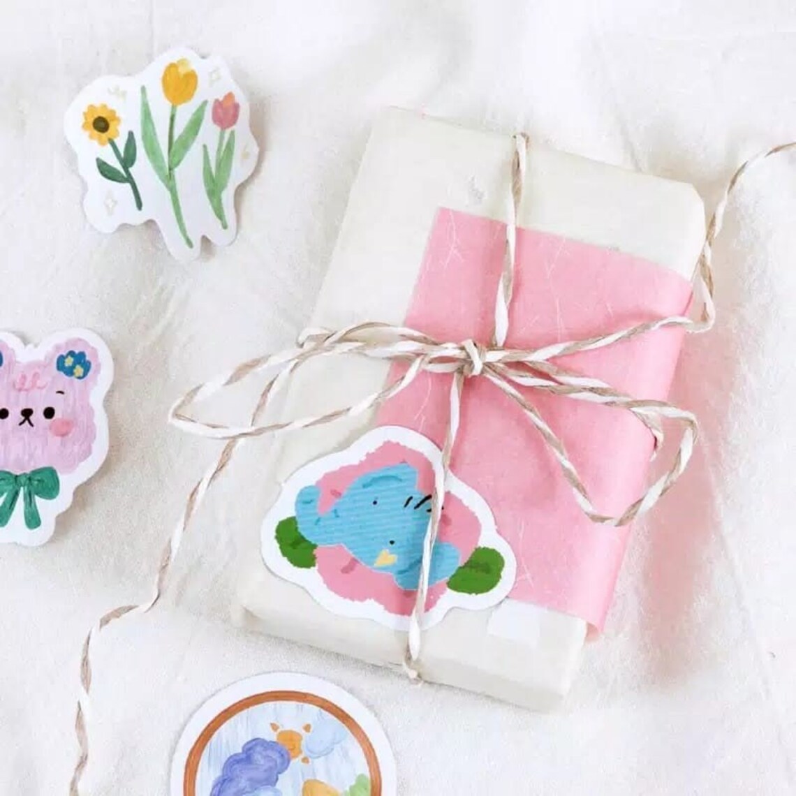 Party Bear Mo-card Cartoon Shapes Stickers - Etsy