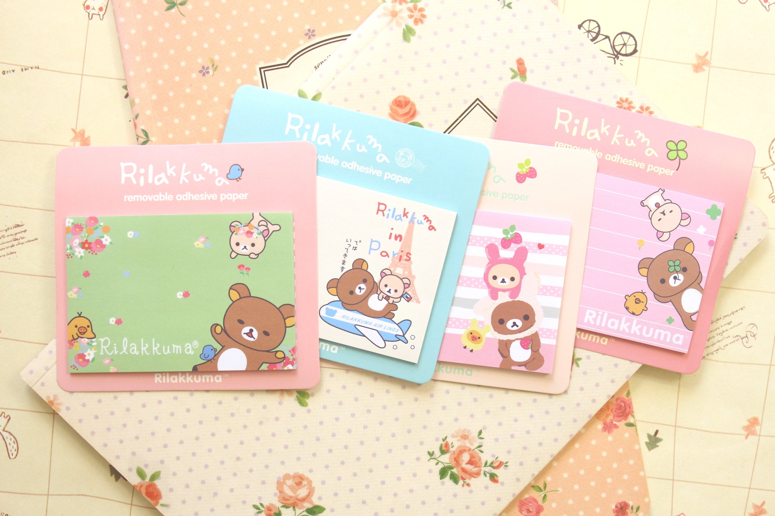 Rilakkuma Bear & Friends Cartoon Memo-it Sticky Notes - Etsy UK