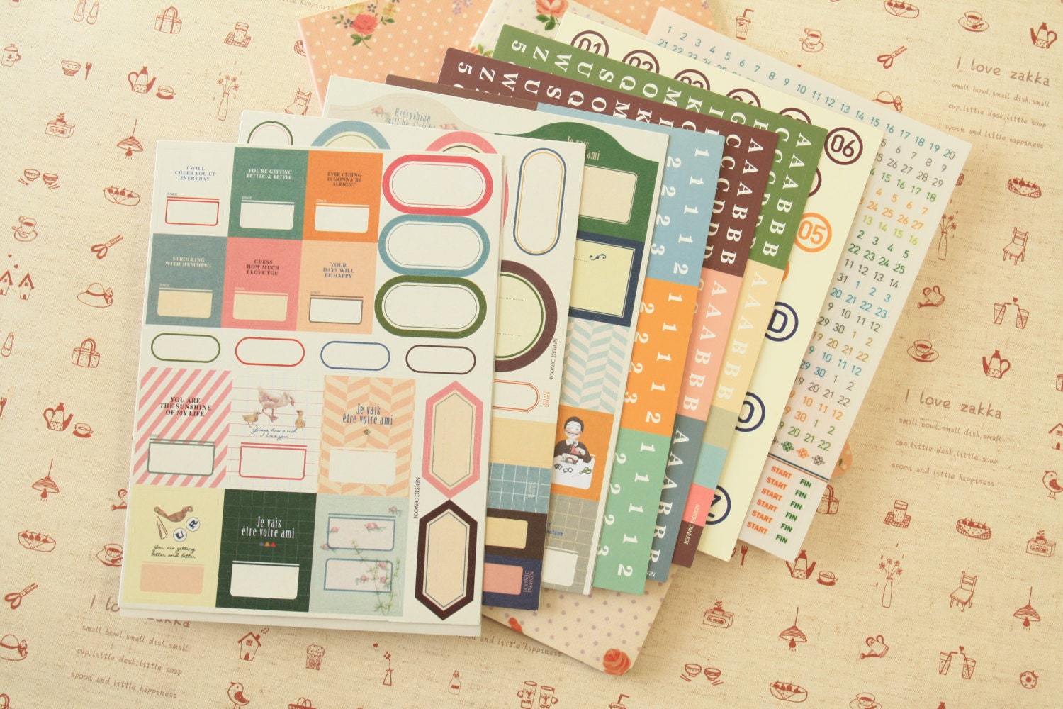 Iconic Labelling Pack Deco Label Stickers - Etsy