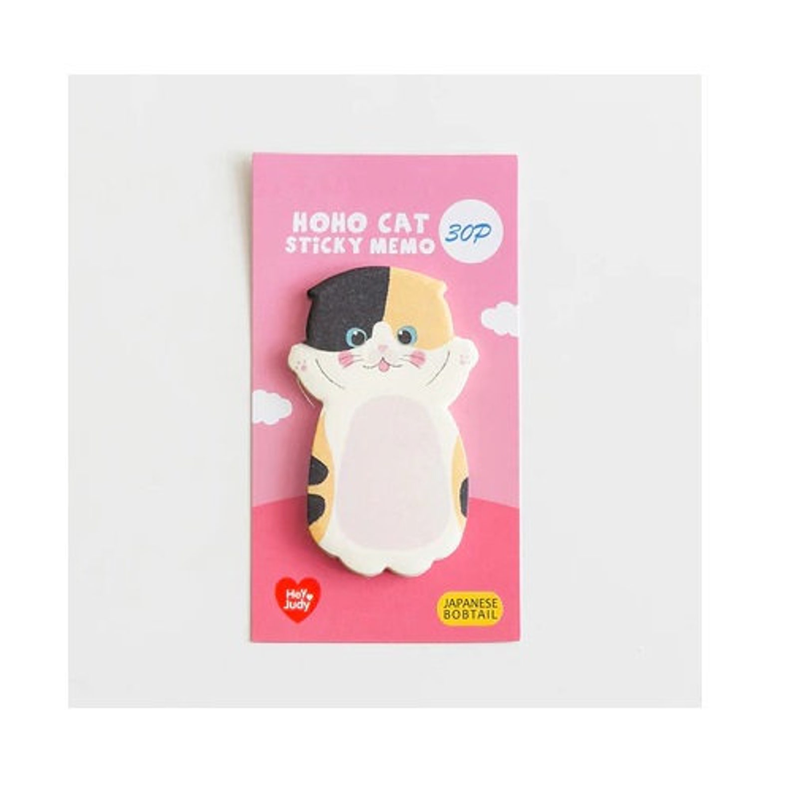 Hoho Cat Sticky Memo Cartoon Kitty Shapes Sticky Notes - Etsy