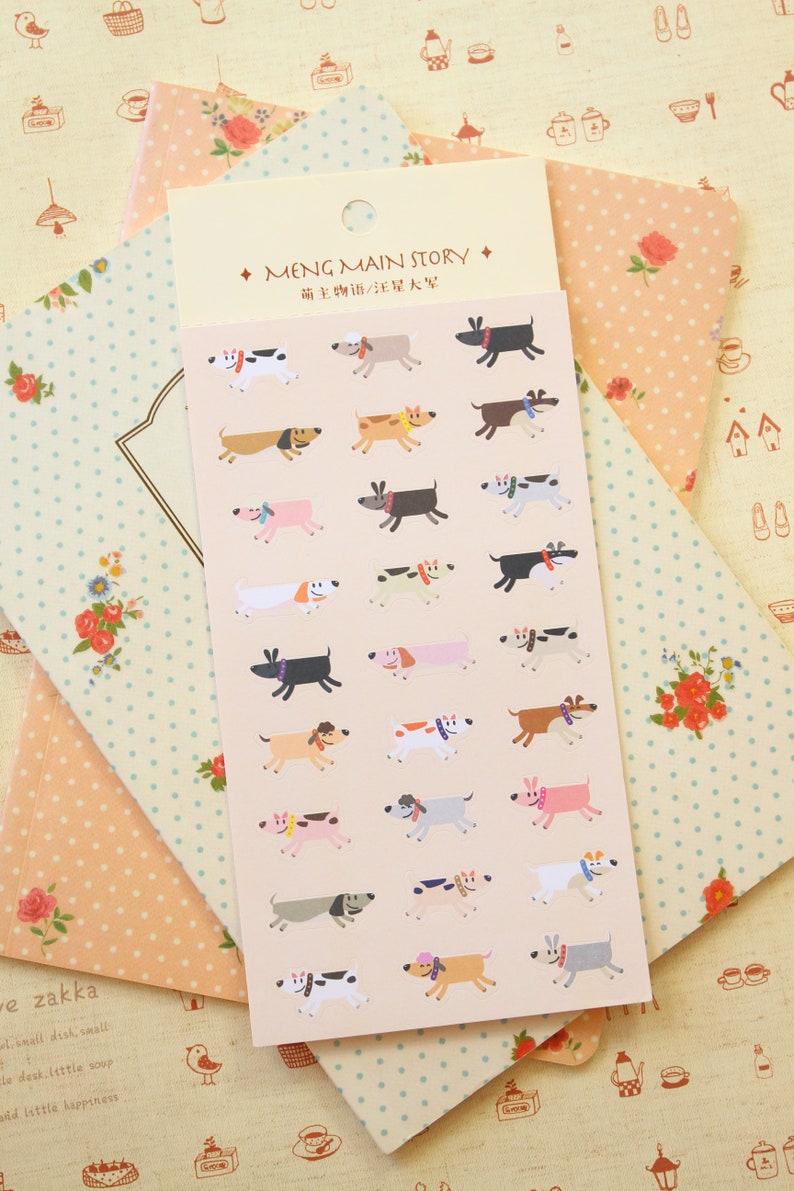 Meng Main Story Cartoon Animal Stickers - Etsy
