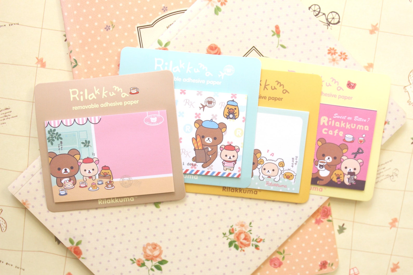 Rilakkuma Bear & Friends Cartoon Memo-it Sticky Notes - Etsy UK