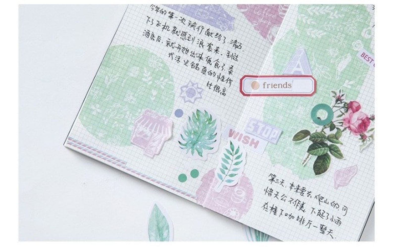 Mint Diary Mo-card Cartoon Leaf Shapes Stickers - Etsy