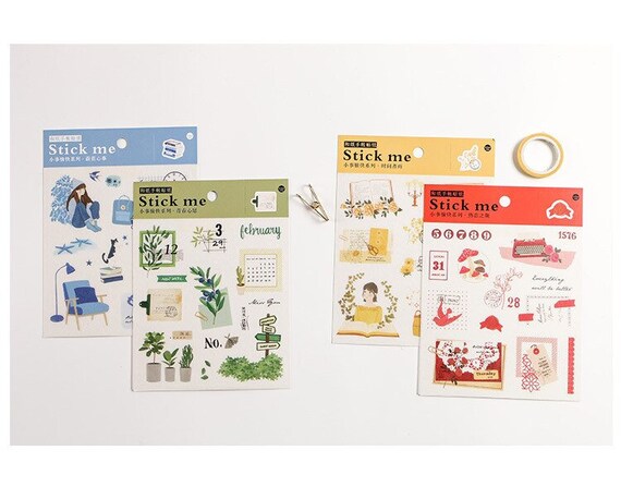 Stick Me Happy Living Cartoon Deco Stickers | Etsy