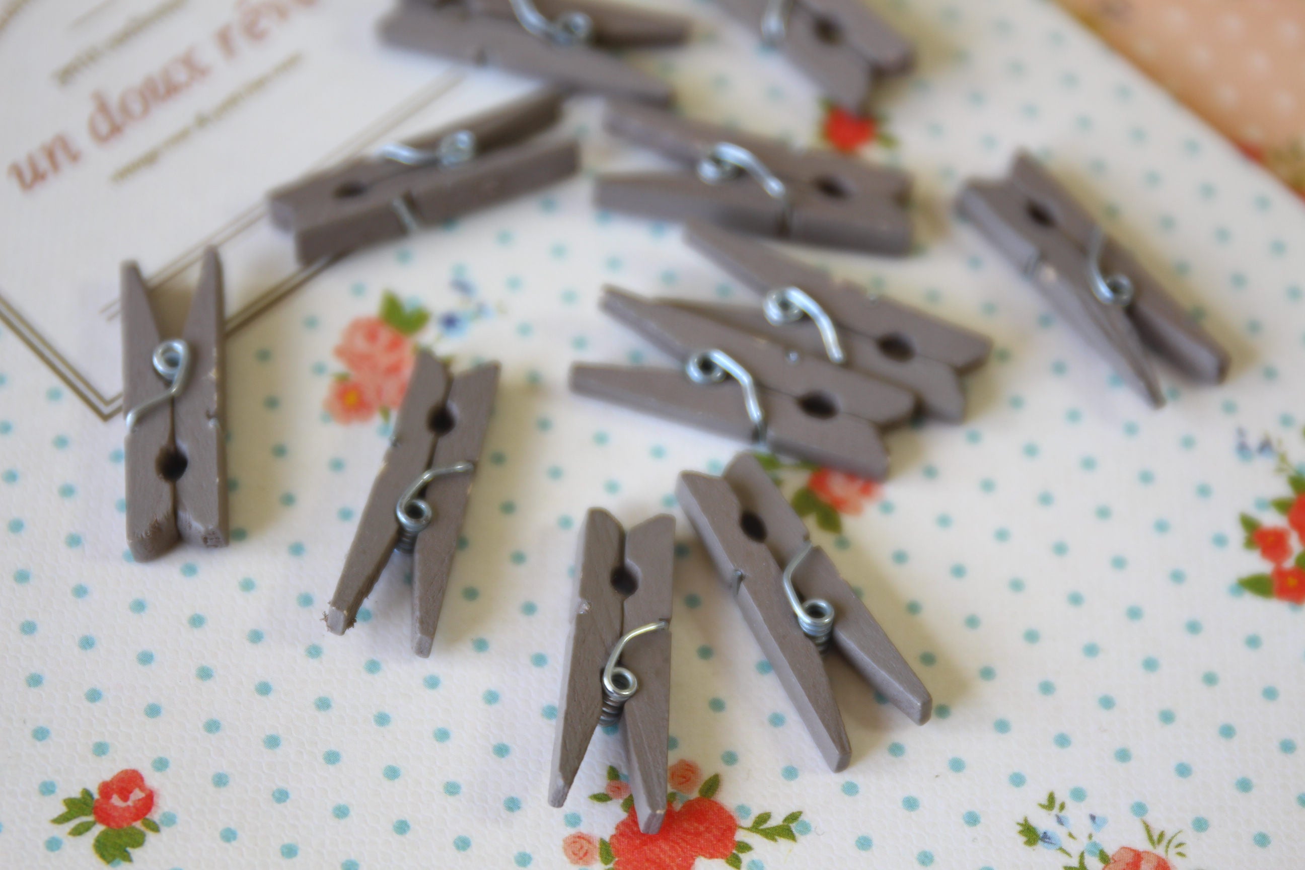 Brown Plain Colour Mini Pegs Note Clips - Etsy