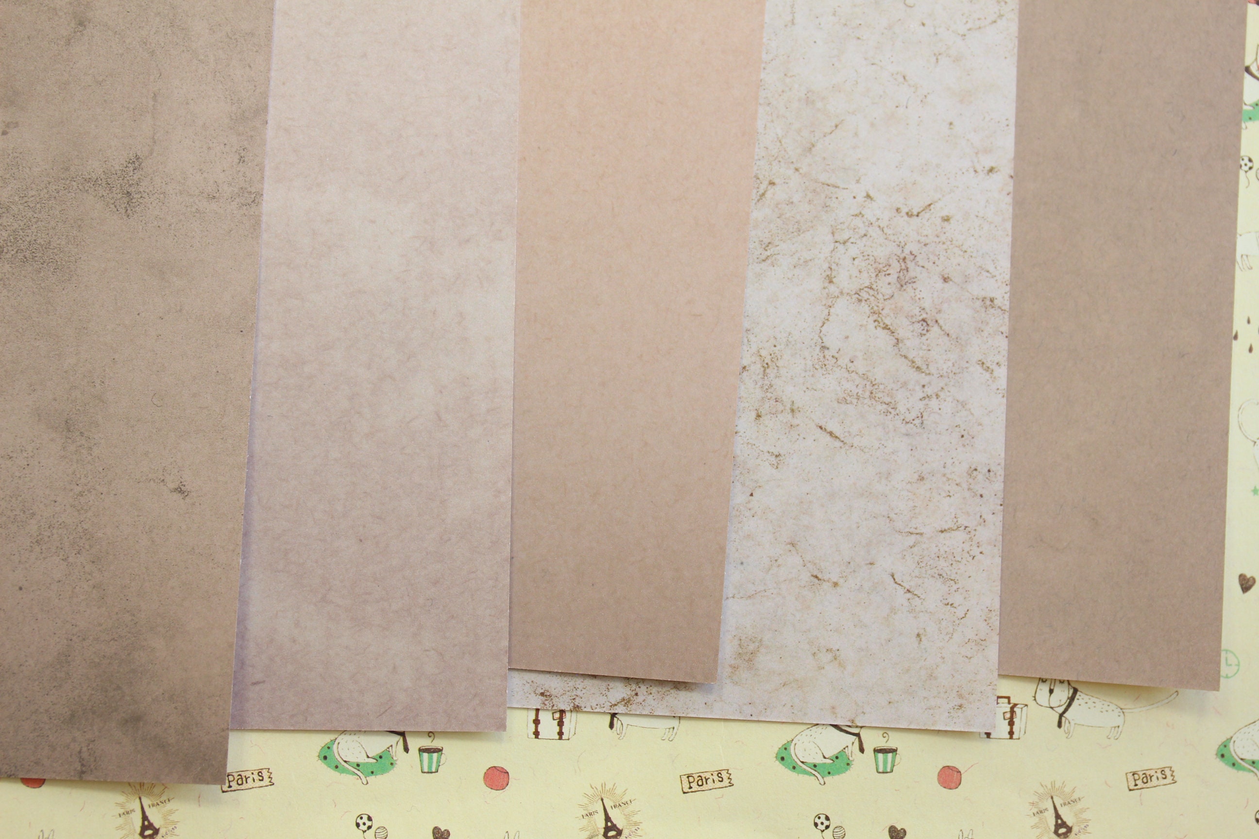 Set 01 Old Paper Textures Printed Card Stock 250gsm - Etsy