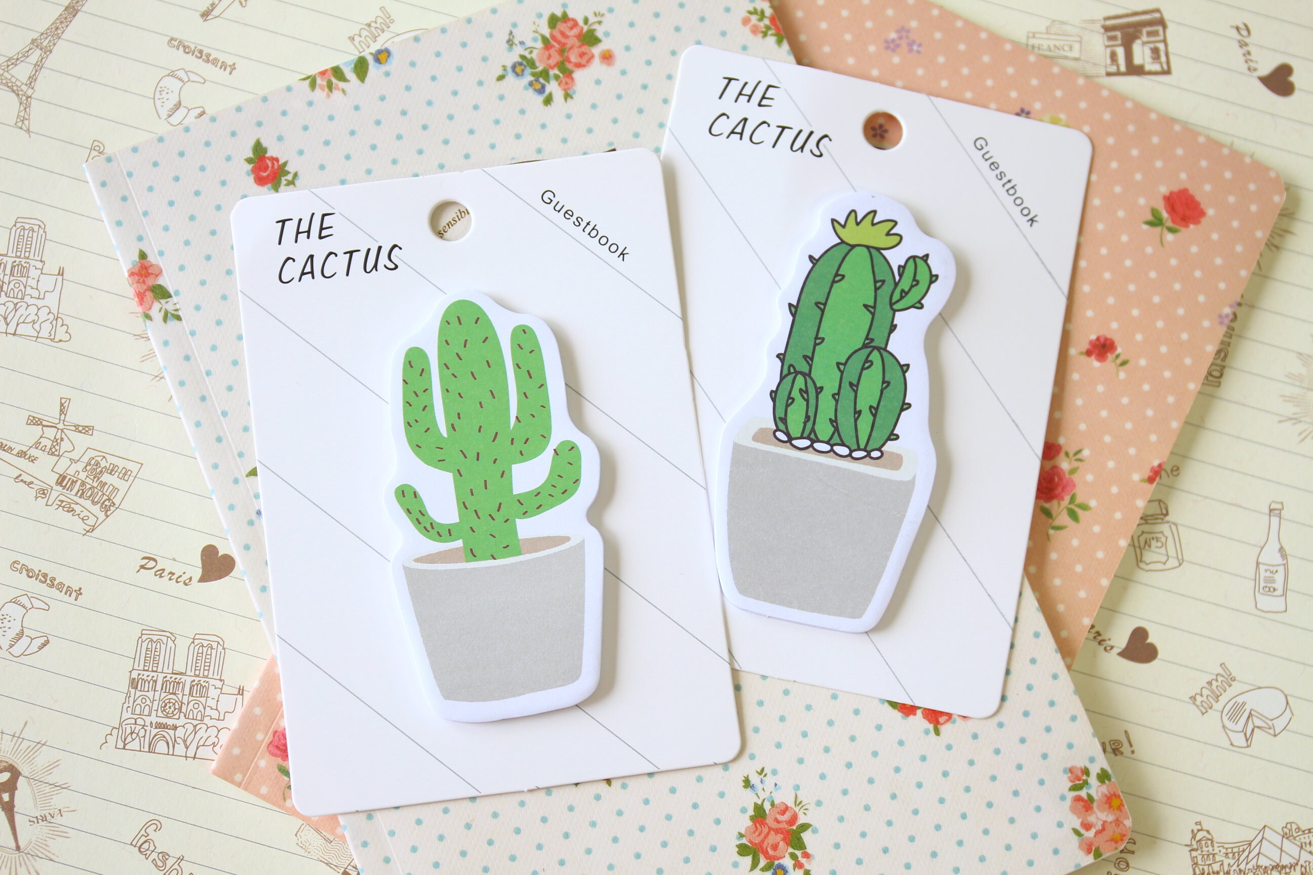 Cute Cactus Succulent Plants Shapes Sticky Notes | Etsy