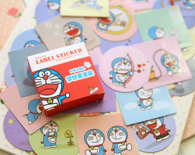 Doraemon Cartoon Point Stickers - Etsy