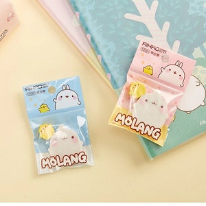 Molang & Chick Cartoon Erasers Set - Etsy