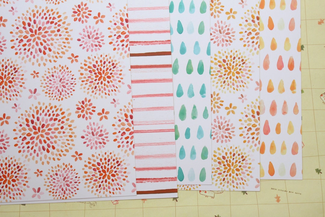 Set 01 Pastel Watercolor Printed Card Stock 250gsm - Etsy