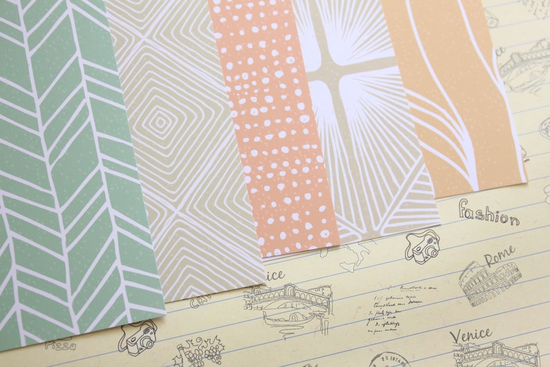 Set 02 Hand Drawn Patterns Mix Printed Card Stock 250gsm - Etsy