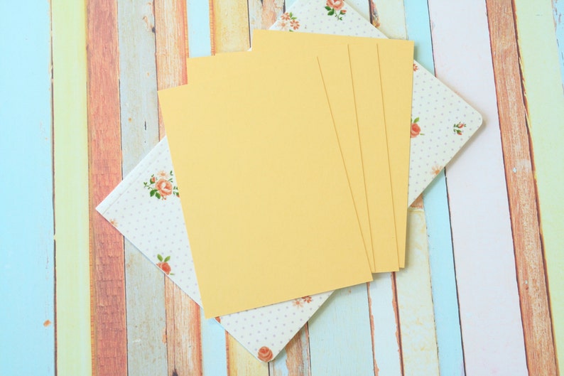 Maize Yellow Craft Style Blank Postcards - Etsy