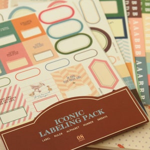 Iconic Labelling Pack Deco Label Stickers - Etsy