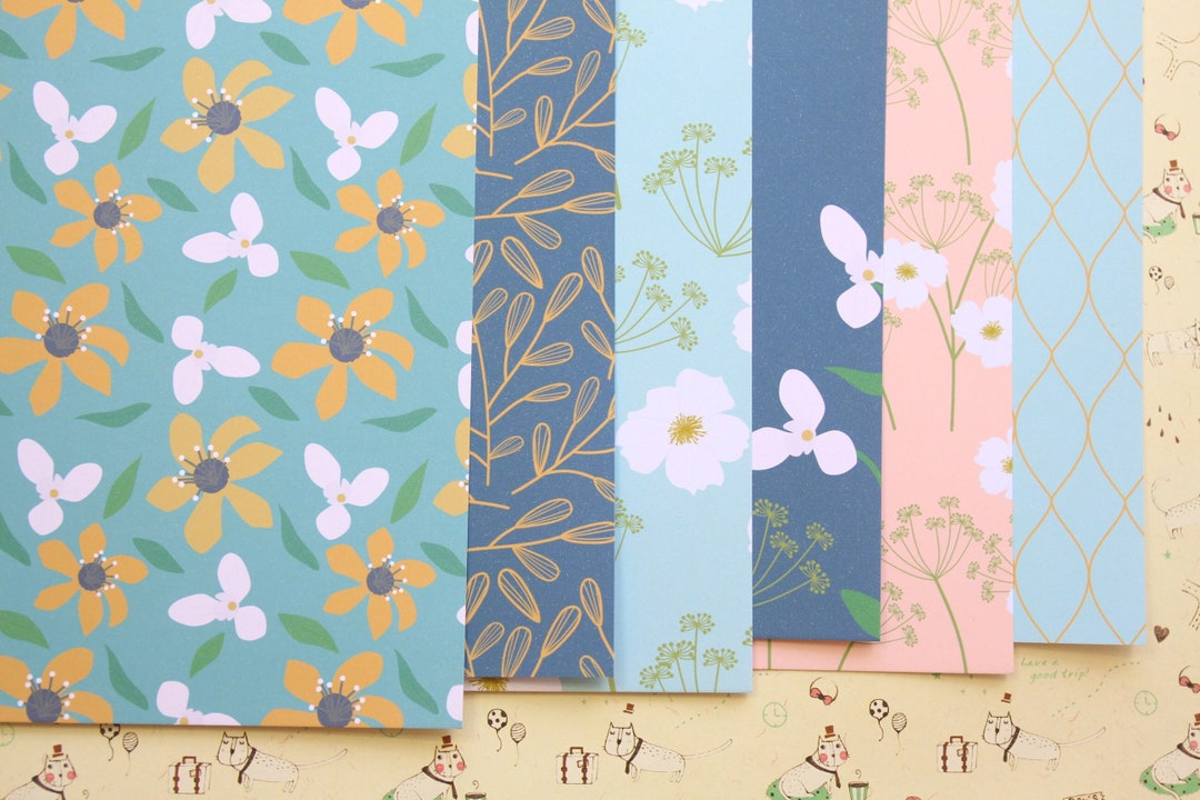 Set 02 Pretty Wild Flowers Mix Printed Card Stock 250gsm - Etsy