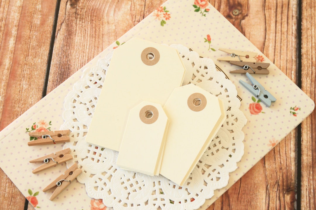 Vanilla Ivory Handmade Reinforced Colour Luggage Tags - Etsy