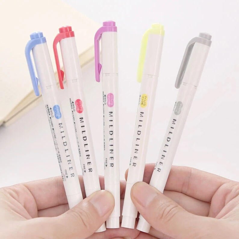 Zebra Mildliner 5pc Set Japanese Version - Etsy UK