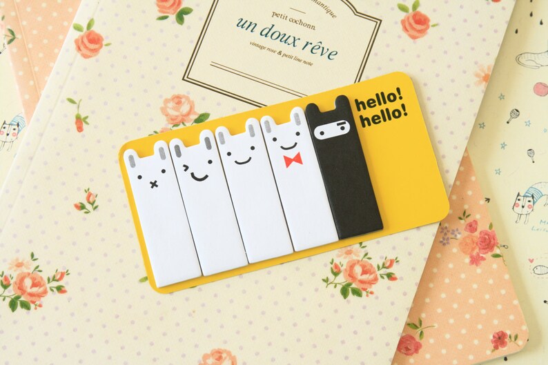 J Story Hello Hello Cartoon Sticker Note Tabs Sticky Notes - Etsy