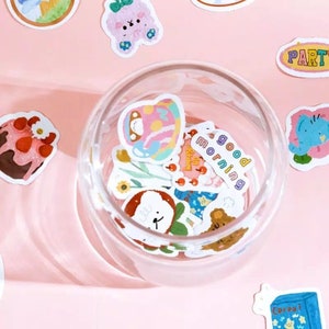 Party Bear Mo-card Cartoon Shapes Stickers - Etsy