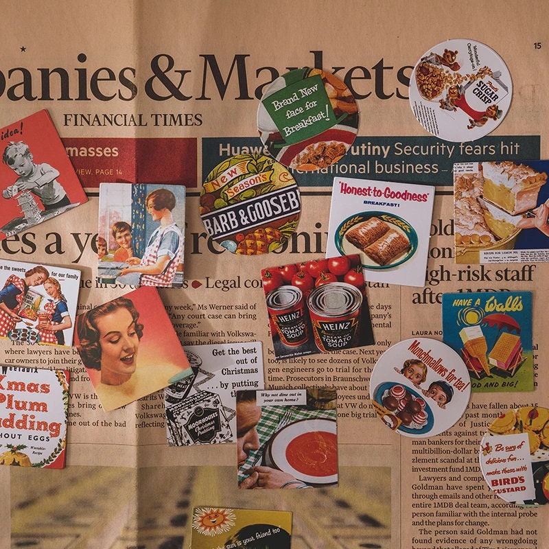 Retro Art Mo-card Cartoon Shapes Stickers | Etsy