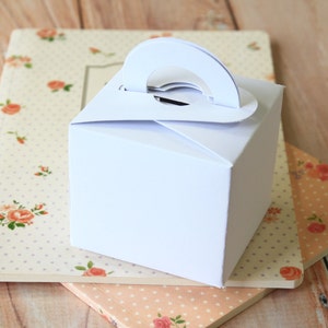 Smooth White Square Favour Boxes - Etsy