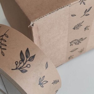 Spring Leaves Kraft Brown Paper Packaging Tape - Etsy