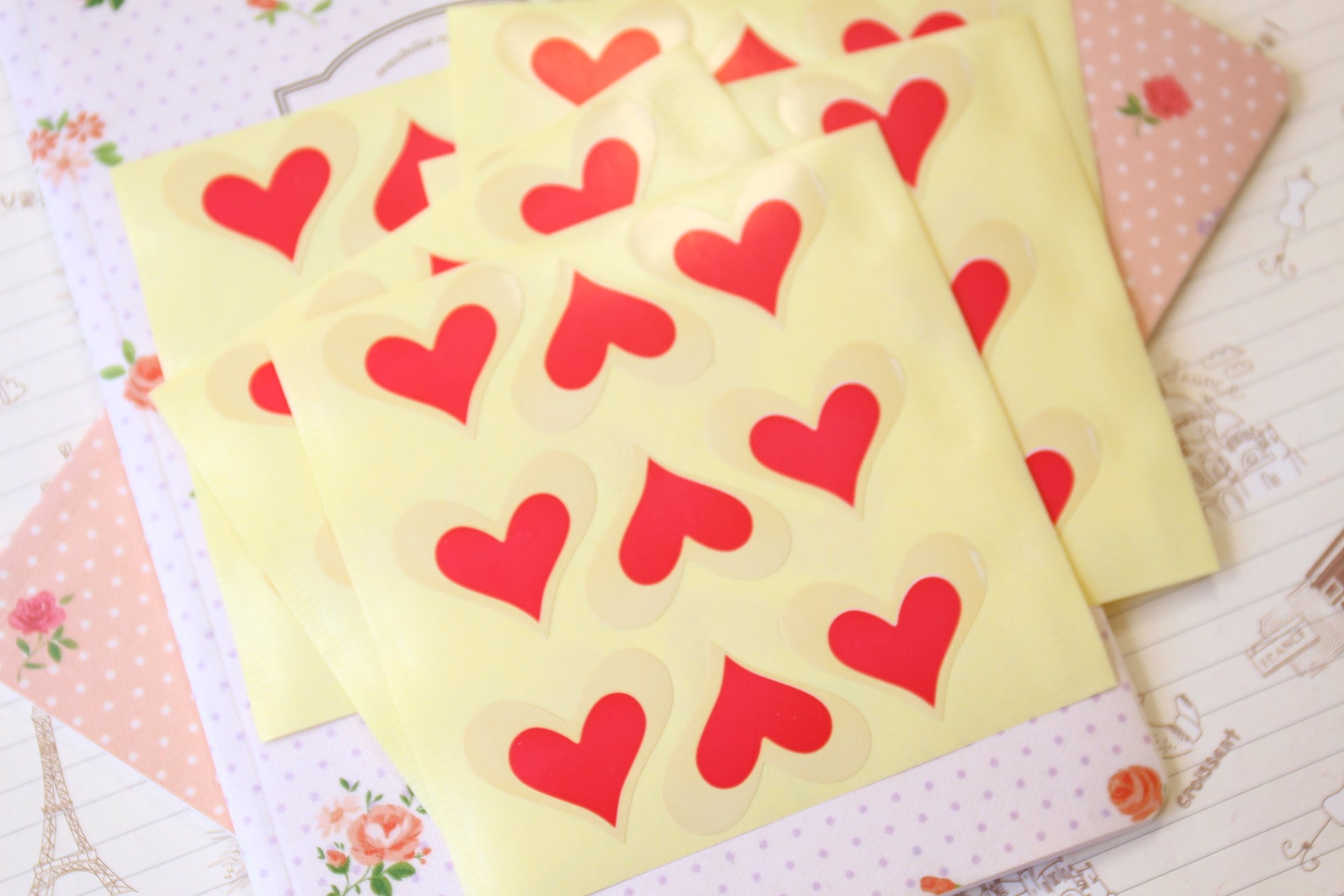 Love Heart Sticker Seals | Etsy