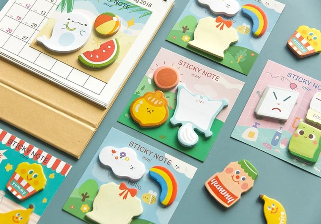 Sticky Note Mini Cartoon Shape Stick Notes - Etsy