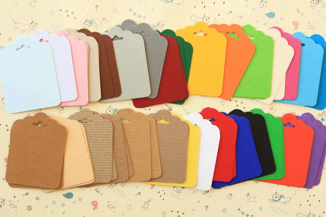 Burgundy Claret Dark Red Fancy Ornate Scallop Tags - Etsy