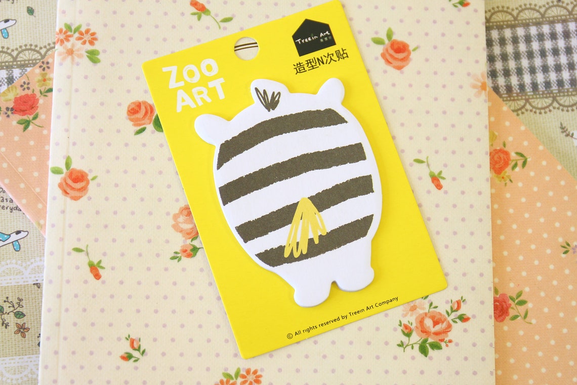 Zoo Art Animal Shapes Sticky Notes - Etsy