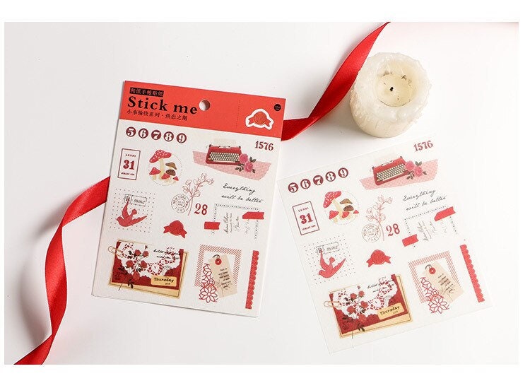 Stick Me Happy Living Cartoon Deco Stickers - Etsy