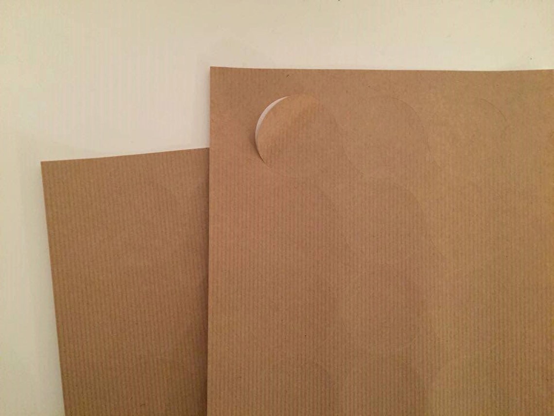 1 1/2 Inch Round Ribbed Kraft Brown Blank Labels 175 Pcs - Etsy