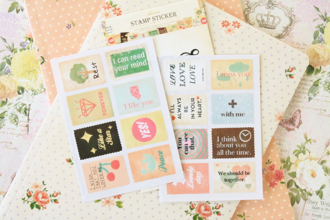 03 Feeling Ancien Cartoon Stamp Stickers - Etsy