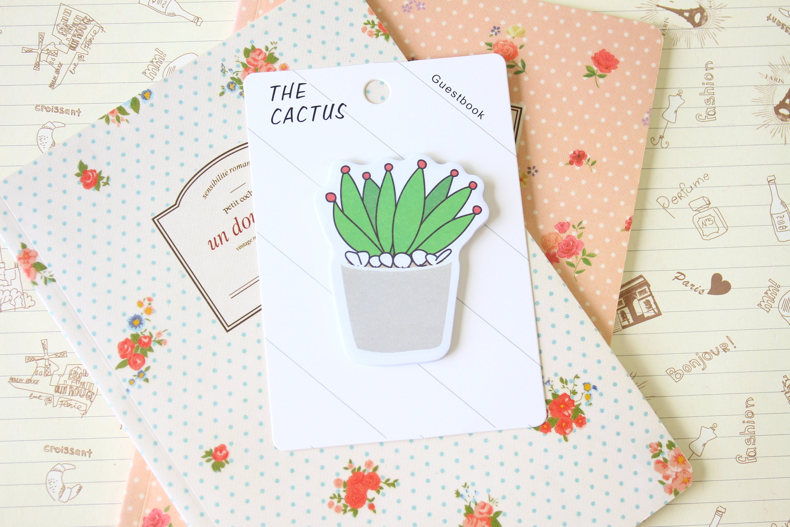 Cute Cactus Succulent Plants Shapes Sticky Notes | Etsy