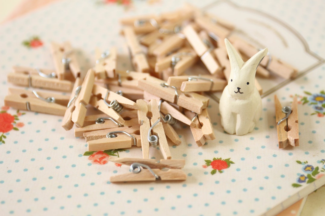 Plain Natural Mini Wooden Pegs 25mm - Etsy