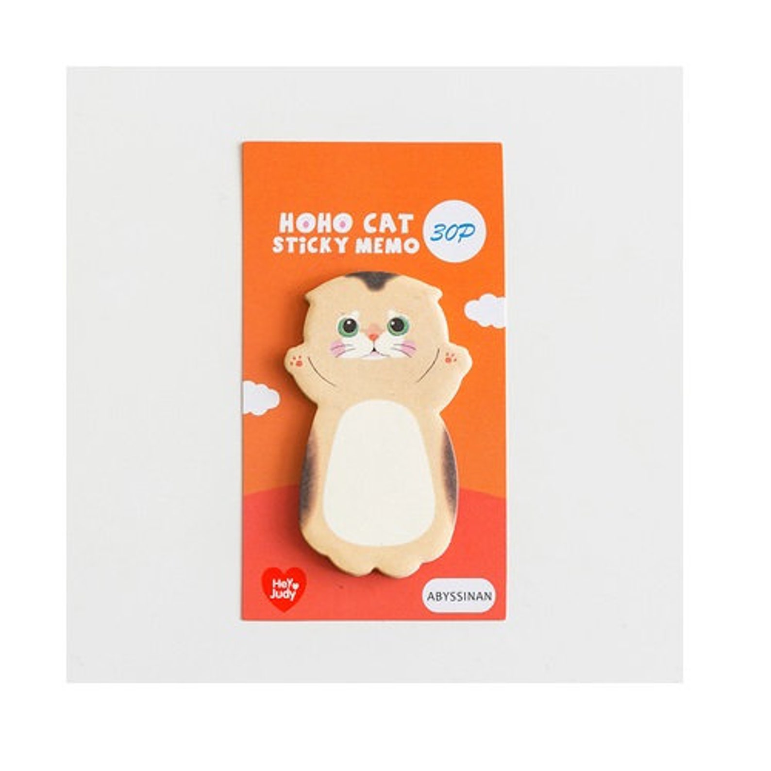 Hoho Cat Sticky Memo Cartoon Kitty Shapes Sticky Notes - Etsy