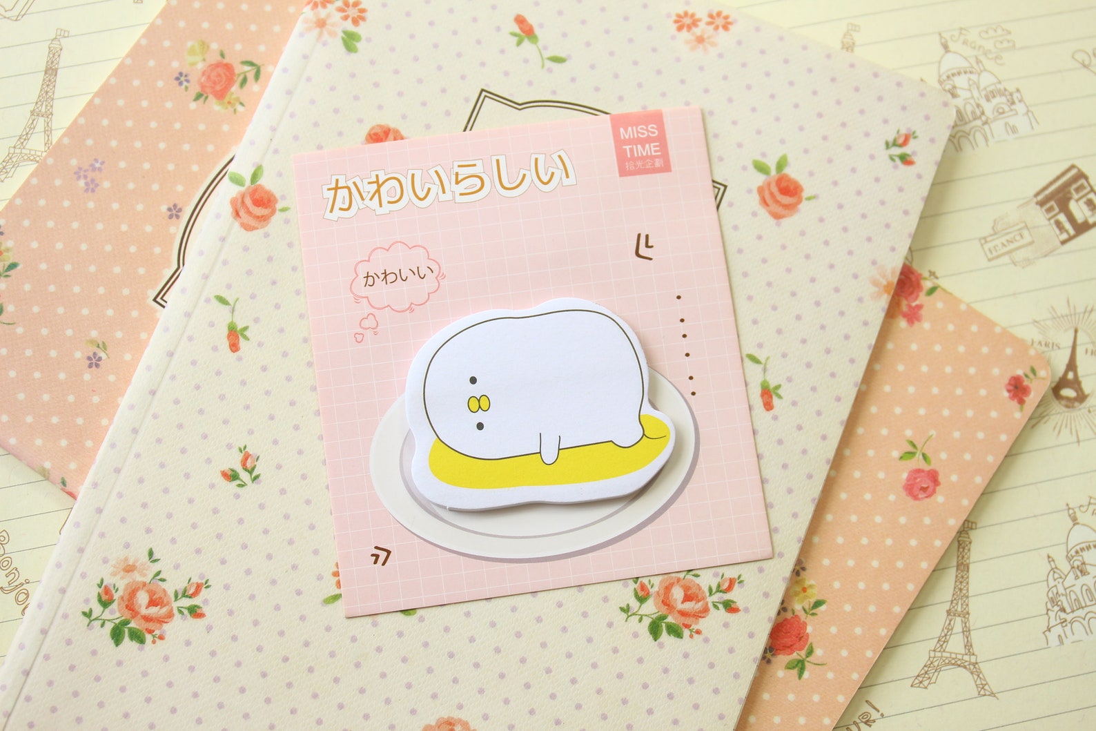 Miss Time Egg Blob Cartoon Shapes Sticky Notes | Etsy