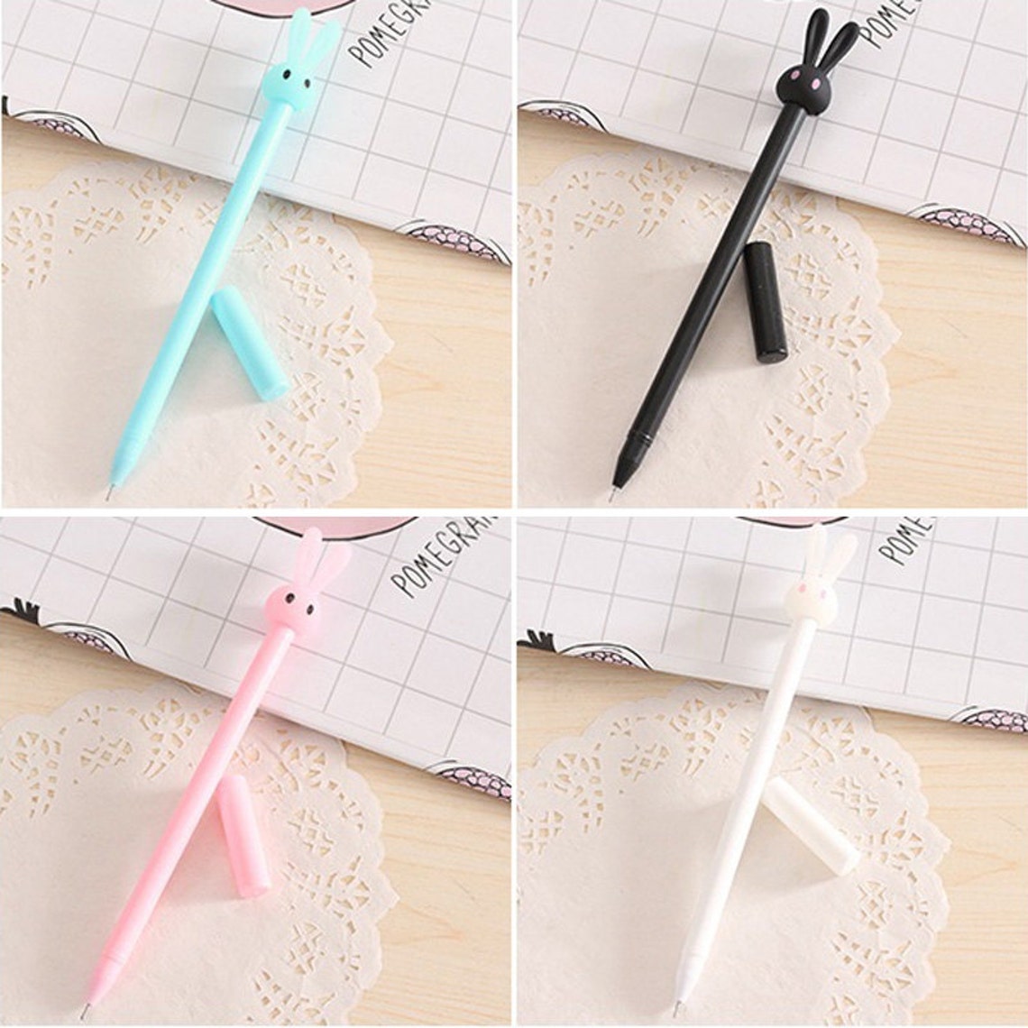 Cartoon Bunny Rabbit Cute Cartoon Pens | Etsy