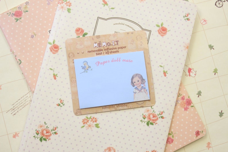 Paperdoll Mate Cartoon Sticky Notes - Etsy