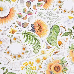 Daisy Mo-card Cartoon Flower Stickers - Etsy