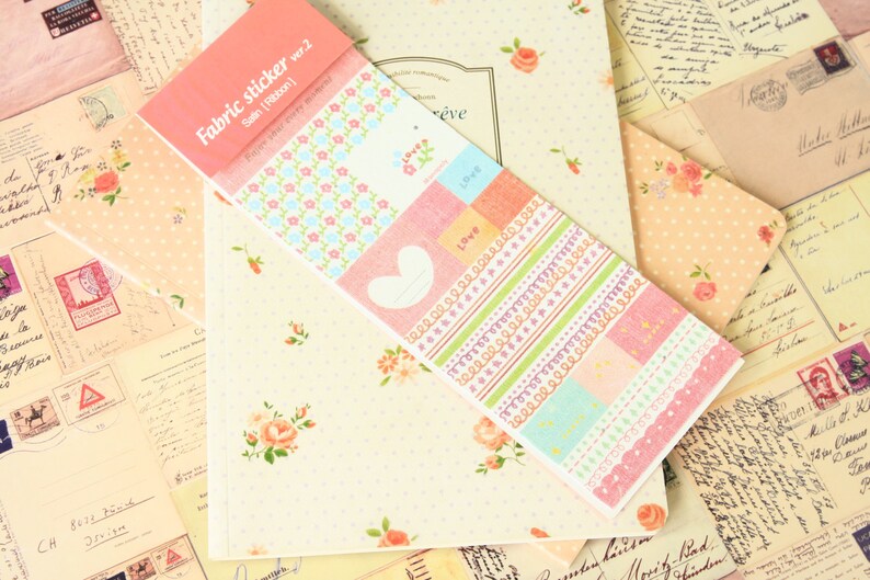 Ribbon Fabric Sticker Ver 2 Self Adhesive Craft Stickers - Etsy