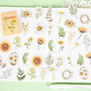 Daisy Mo-card Cartoon Flower Stickers - Etsy