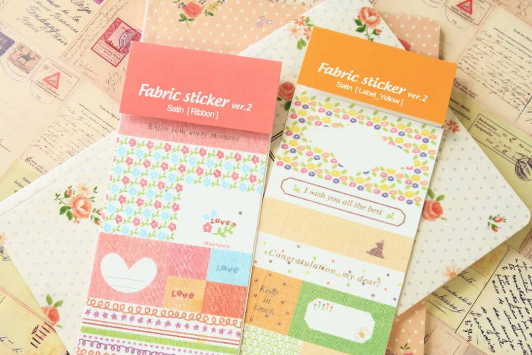 Mix Set Fabric Sticker Ver 2 Self Adhesive Craft Stickers - Etsy