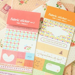 Mix Set Fabric Sticker Ver 2 Self Adhesive Craft Stickers - Etsy