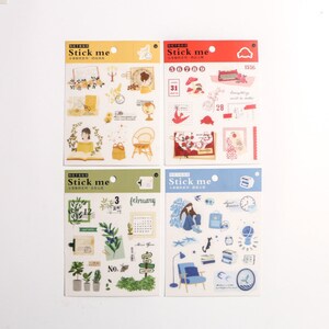 Stick Me Happy Living Cartoon Deco Stickers - Etsy