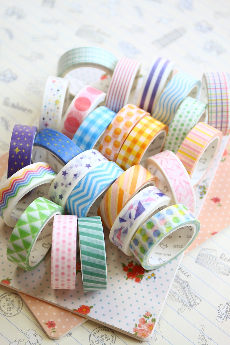 Green Stripe Cardlover Simple Series Washi Masking Tape - Etsy