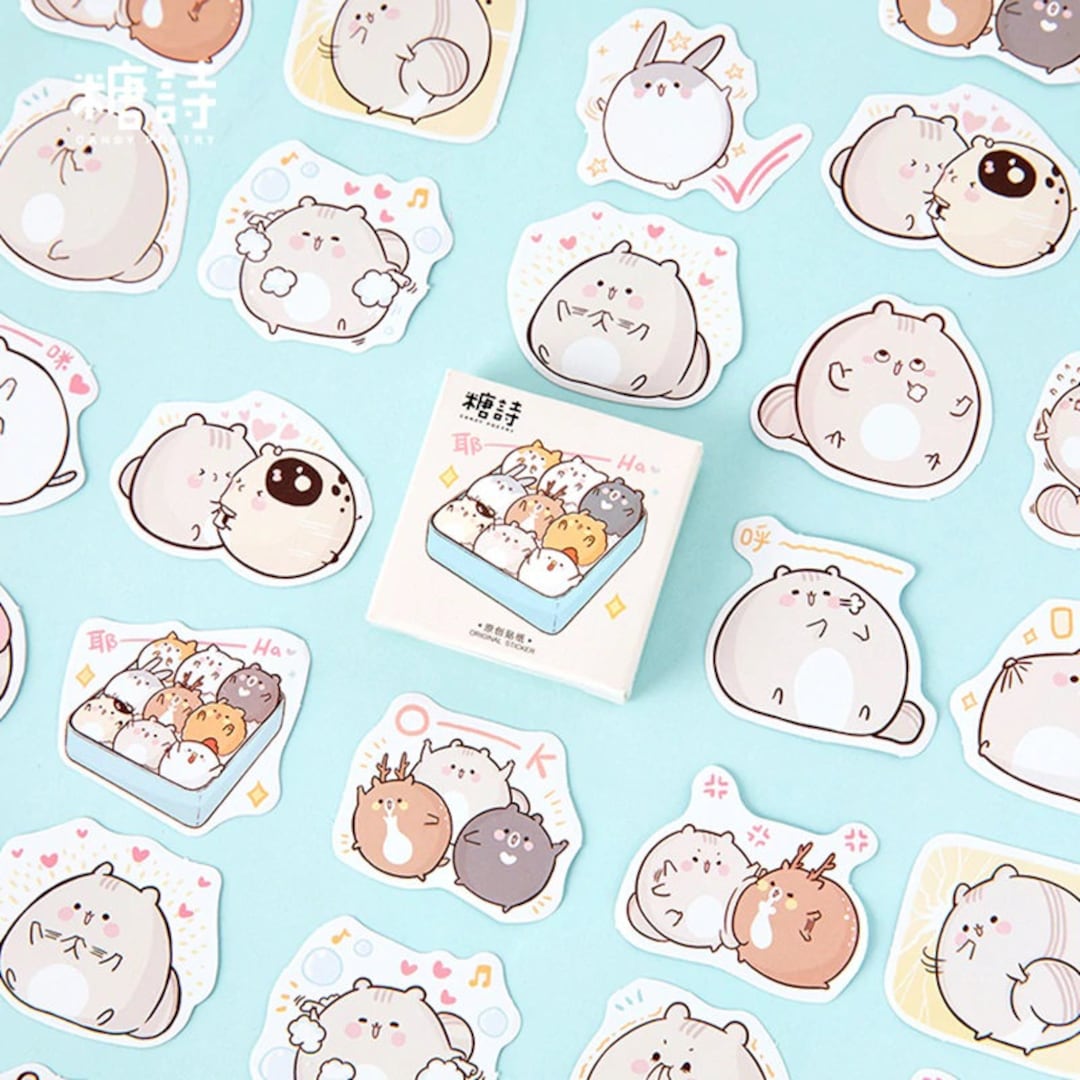 Small Fat Rat Candy Poetry Cartoon Shapes Stickers - Etsy