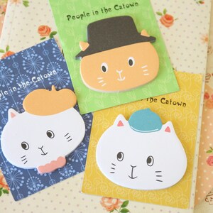 Catown Cartoon CAT Face Shapes Sticky Notes - Etsy